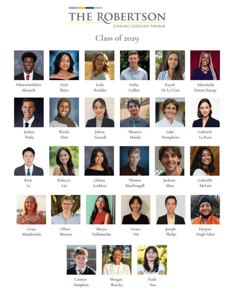 Introducing the Class of 2029 | Robertson Scholars